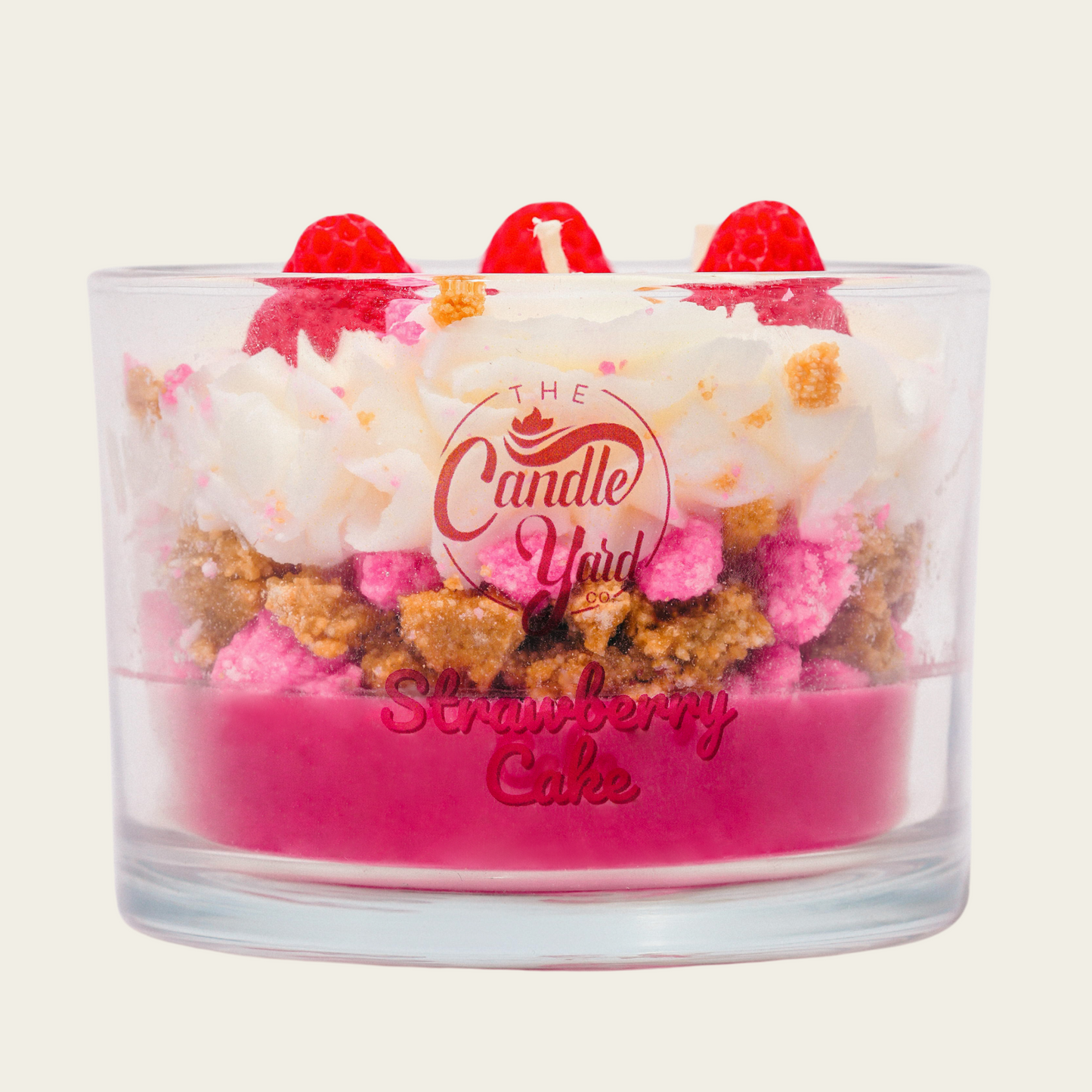 Strawberry Cake Dessert Candle – The Candle Yard Co.